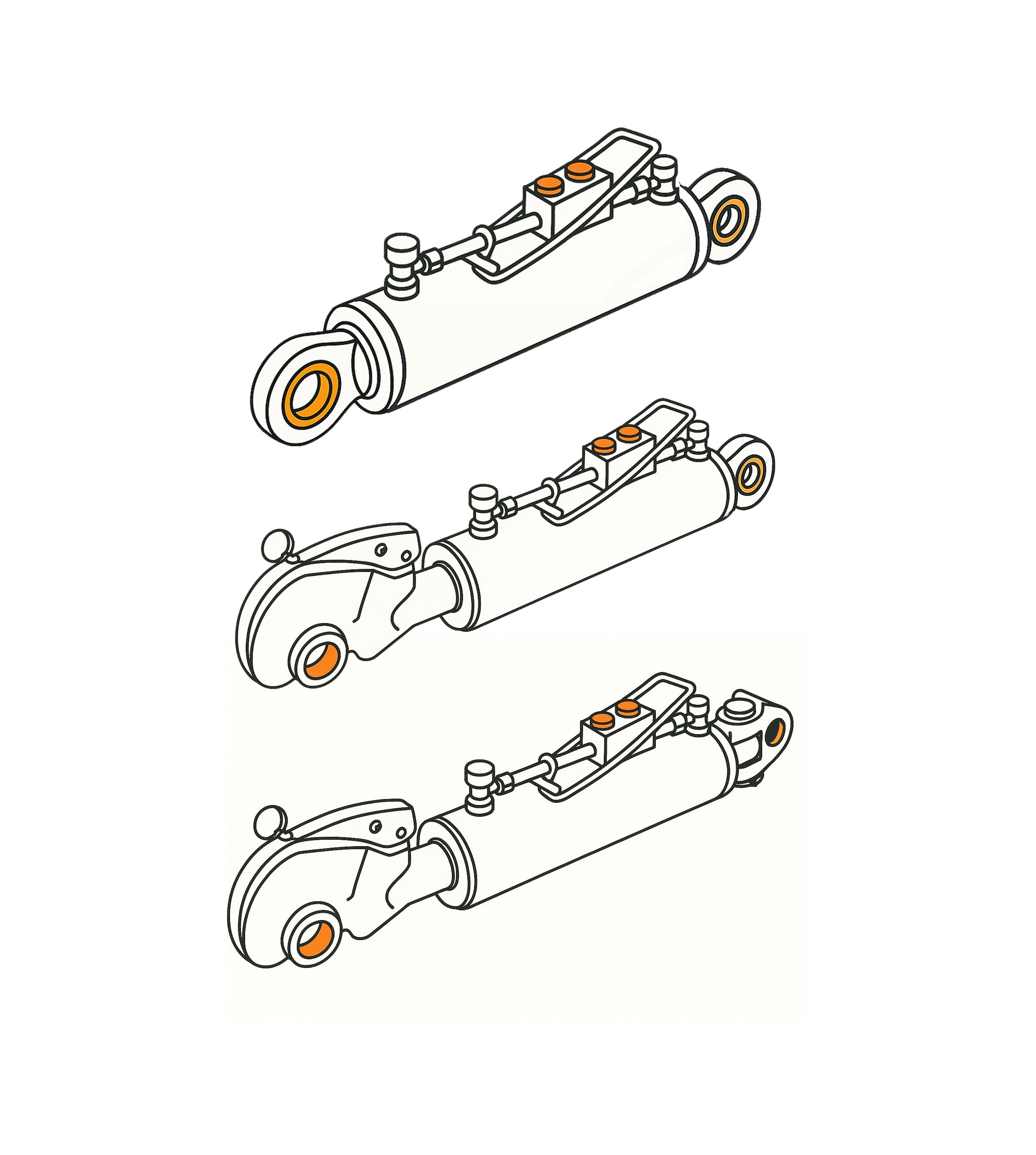 Hydraulic Top Link Cat 2 Ø25.4 mm for Tractors | Spare Parts Holland